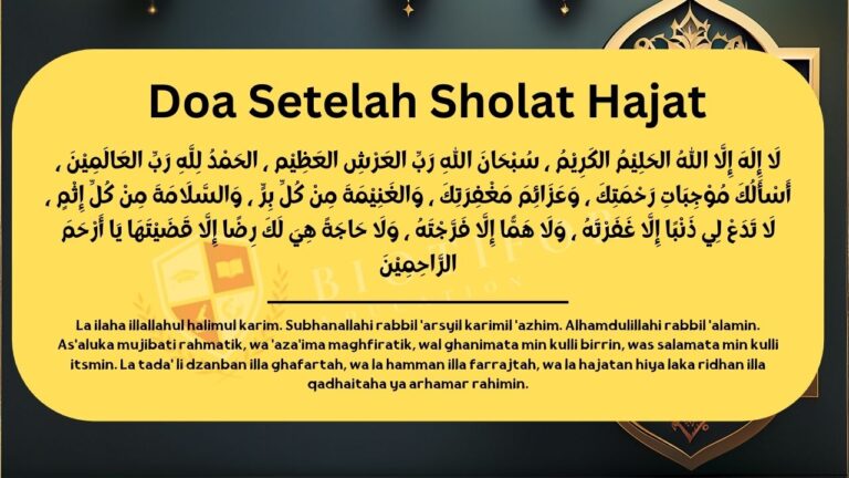 Doa Setelah Sholat Hajat Latin Dan Terjemahan Biotifor