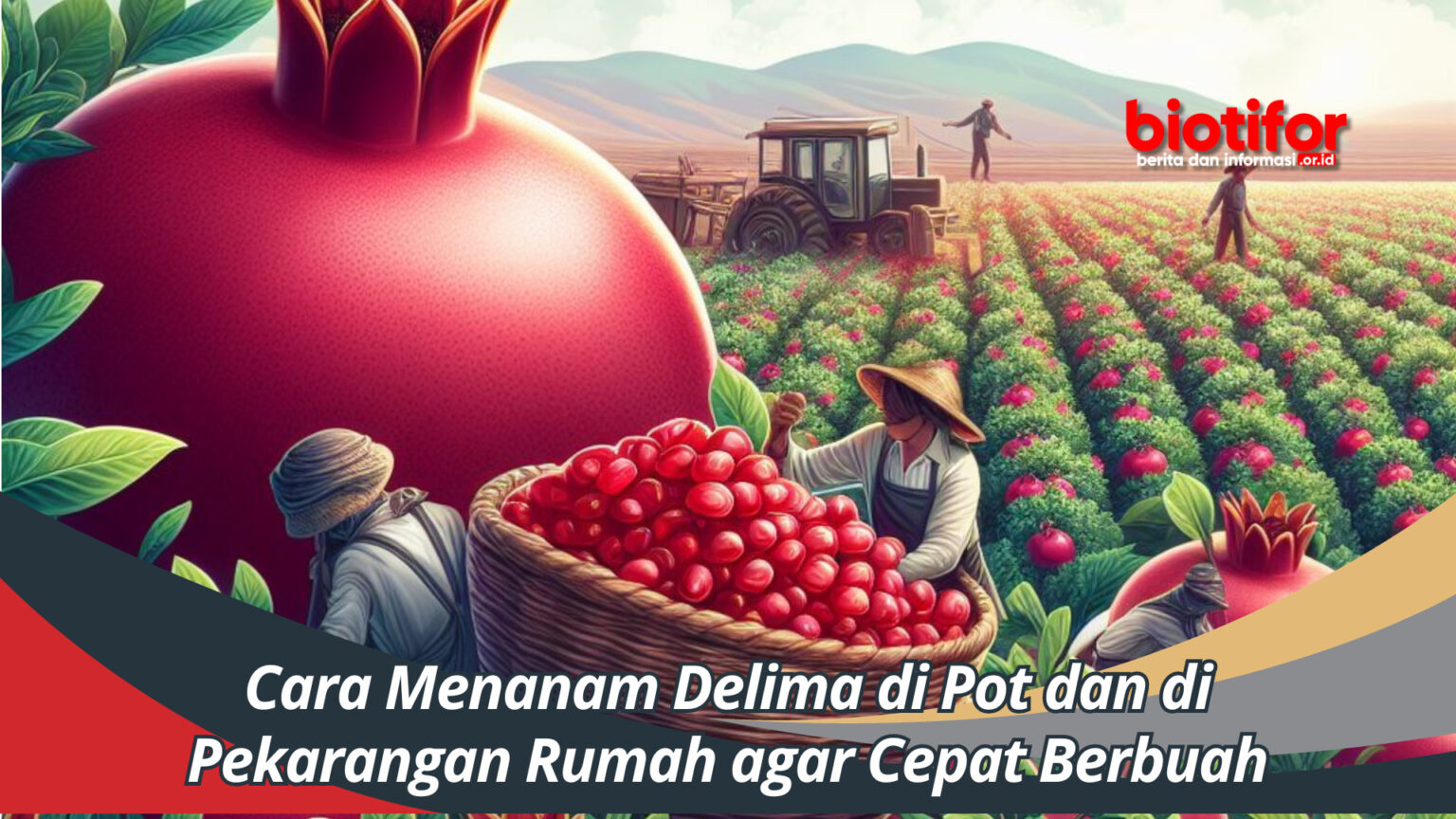 Cara Menanam Delima di Pot dan di Pekarangan Rumah agar Cepat Berbuah - Biotifor